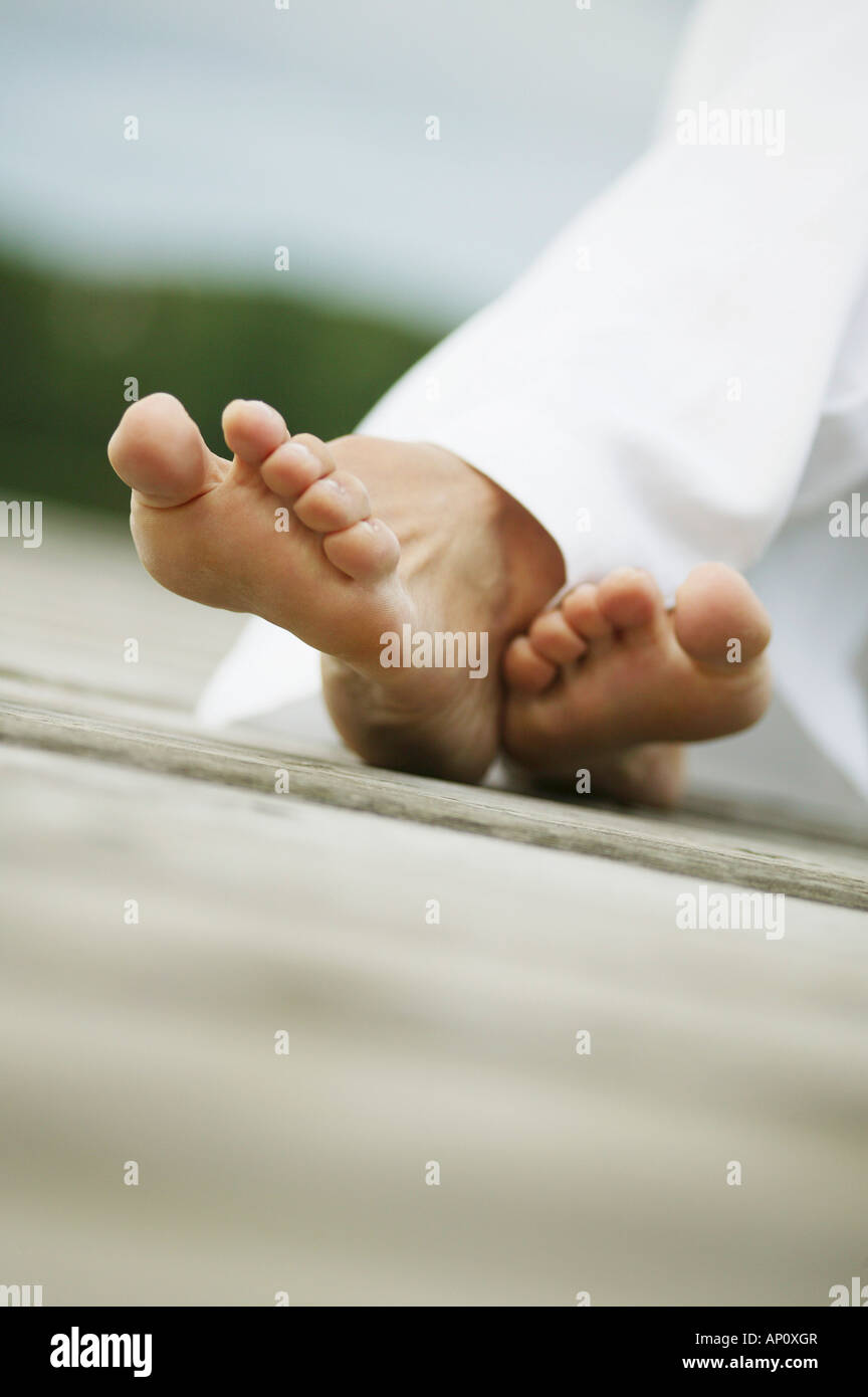 Feets on a path, Feets on a path, Female feet on a path, wellness Stock ...