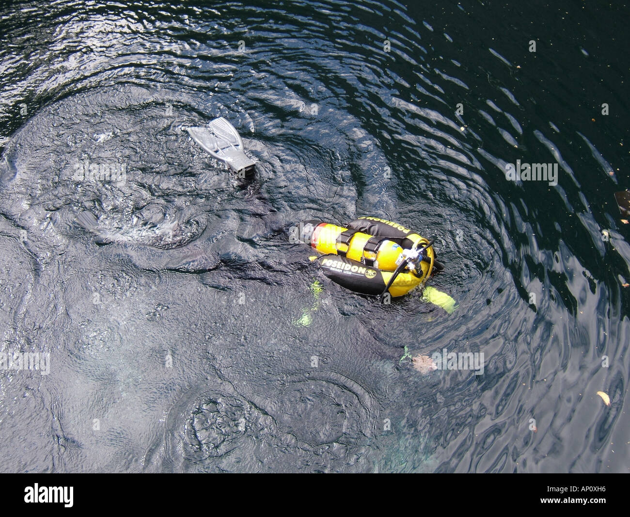diver in lake Stock Photo - Alamy