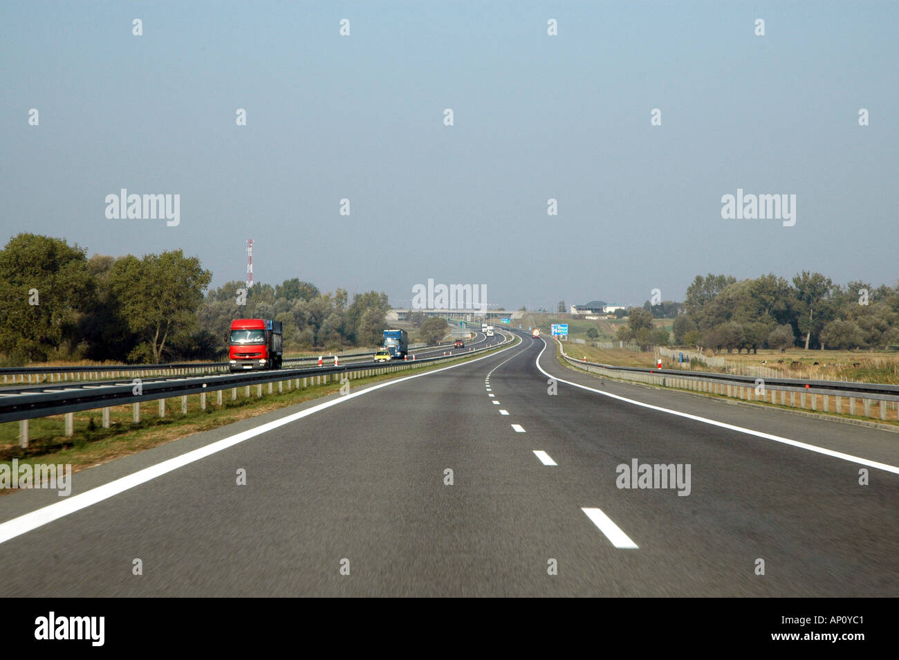 A2 highway in Poland Stock Photo - Alamy