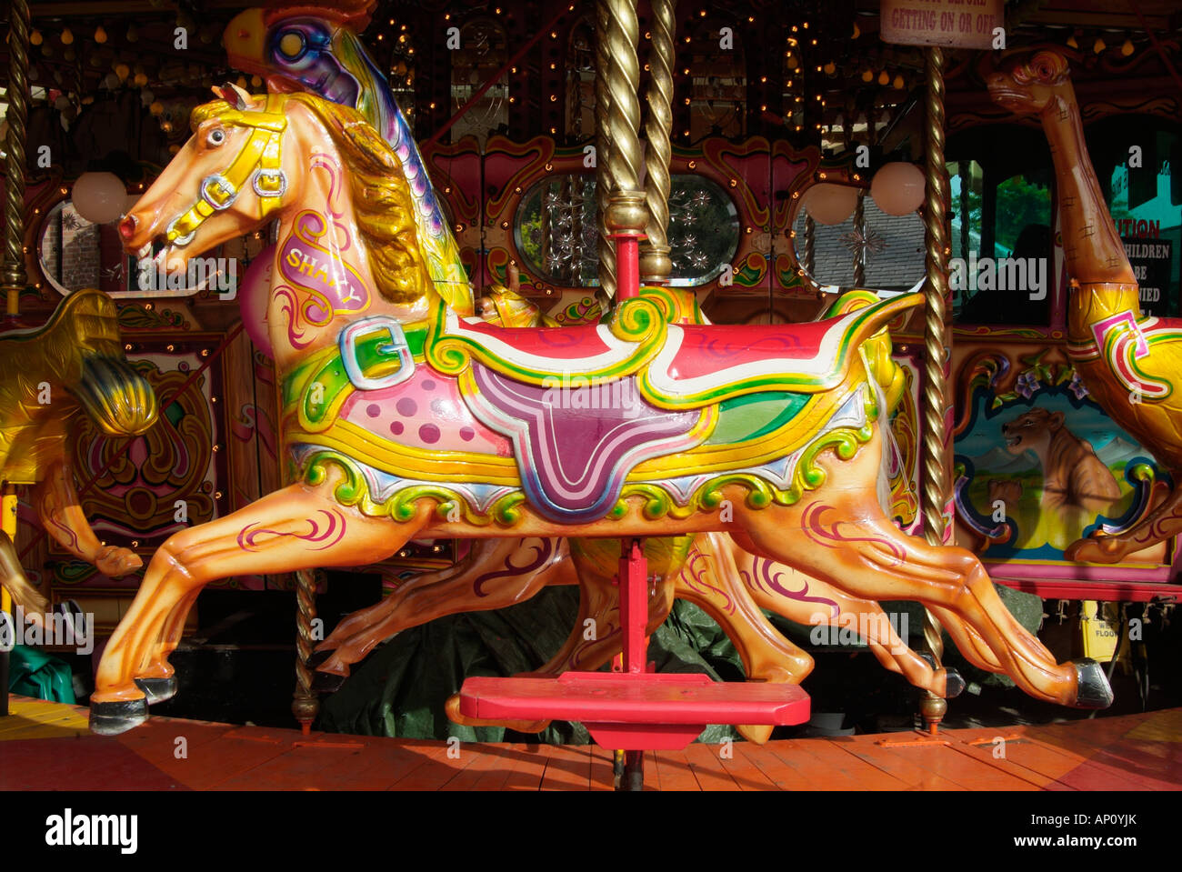 Fair ground carousel horse head carrousel hand made painted amusement ...