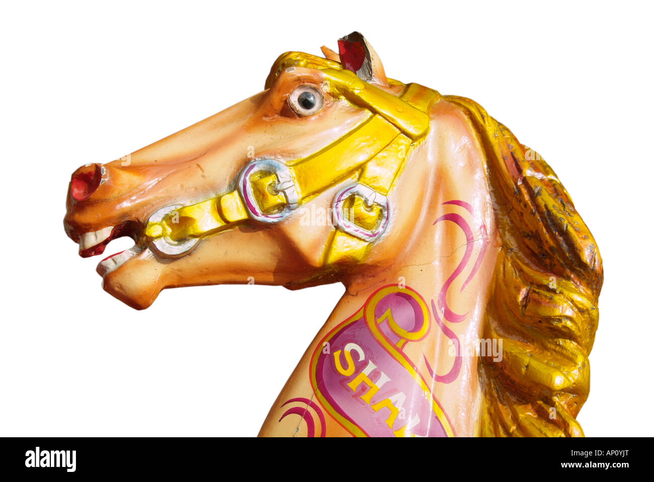 Fair ground carousel horse head carrousel hand made painted amusement ...