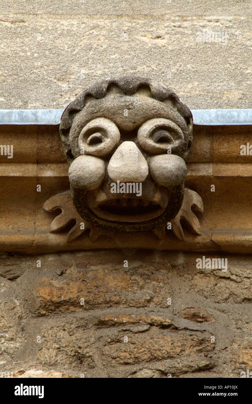 gargoyle close up Oxford university town stone carving distorted ...