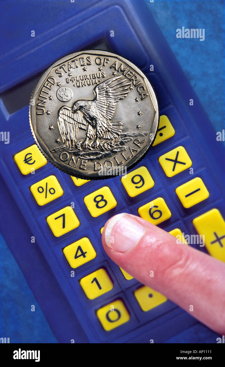 Work out on a calculator hi-res stock photography and images - Alamy