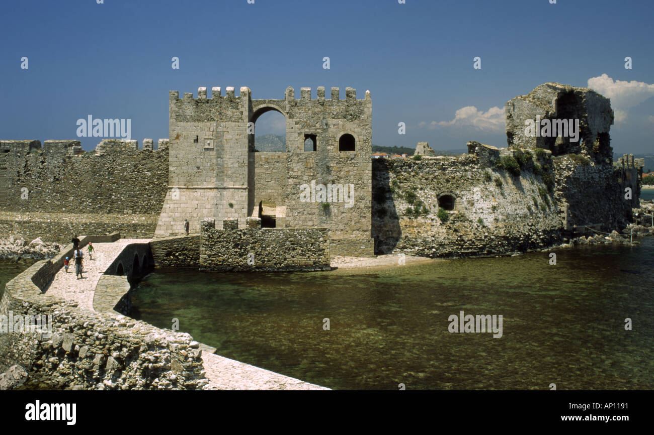 Greece Methoni Castle Stock Photo - Alamy