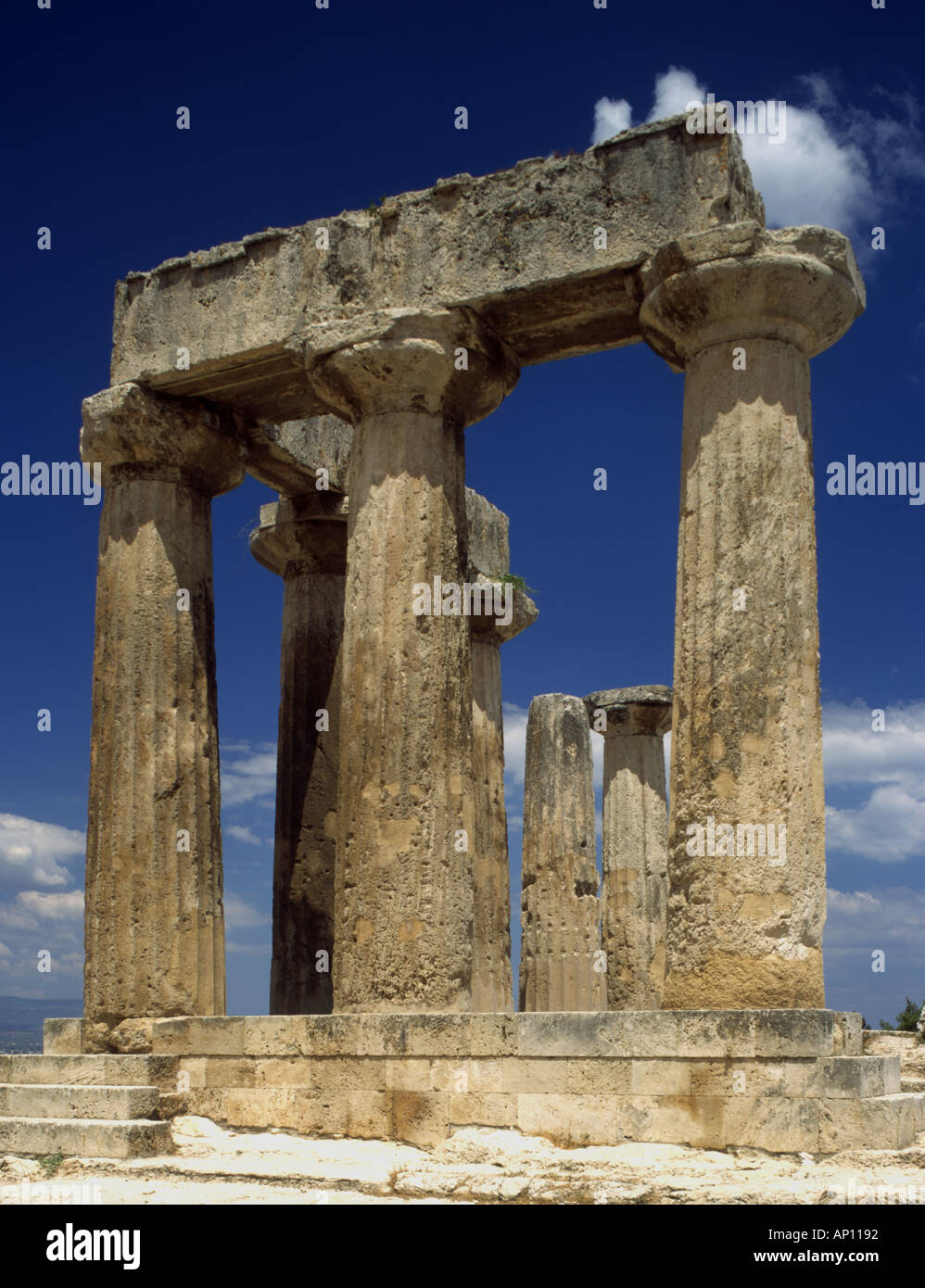 Greece Corinth Apollo temple Stock Photo - Alamy