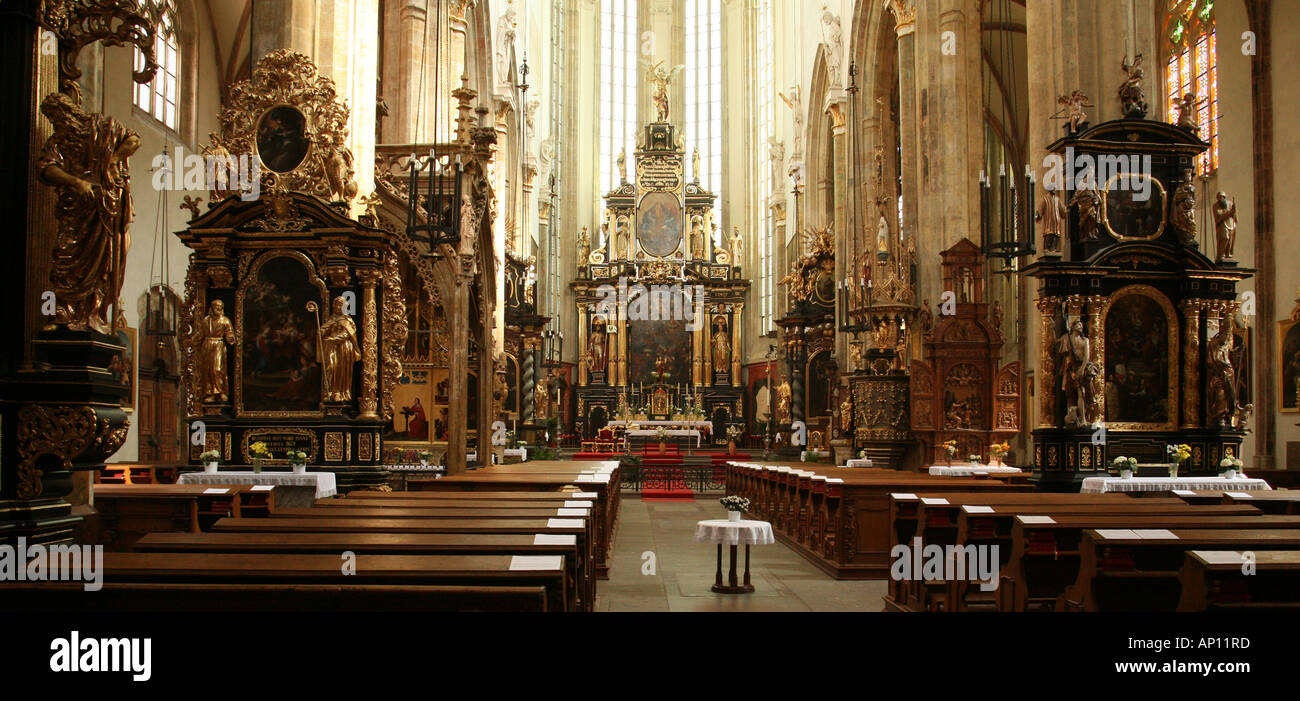 Interior view, Tyn Church, Old Town Square, Prague, Czech republic ...