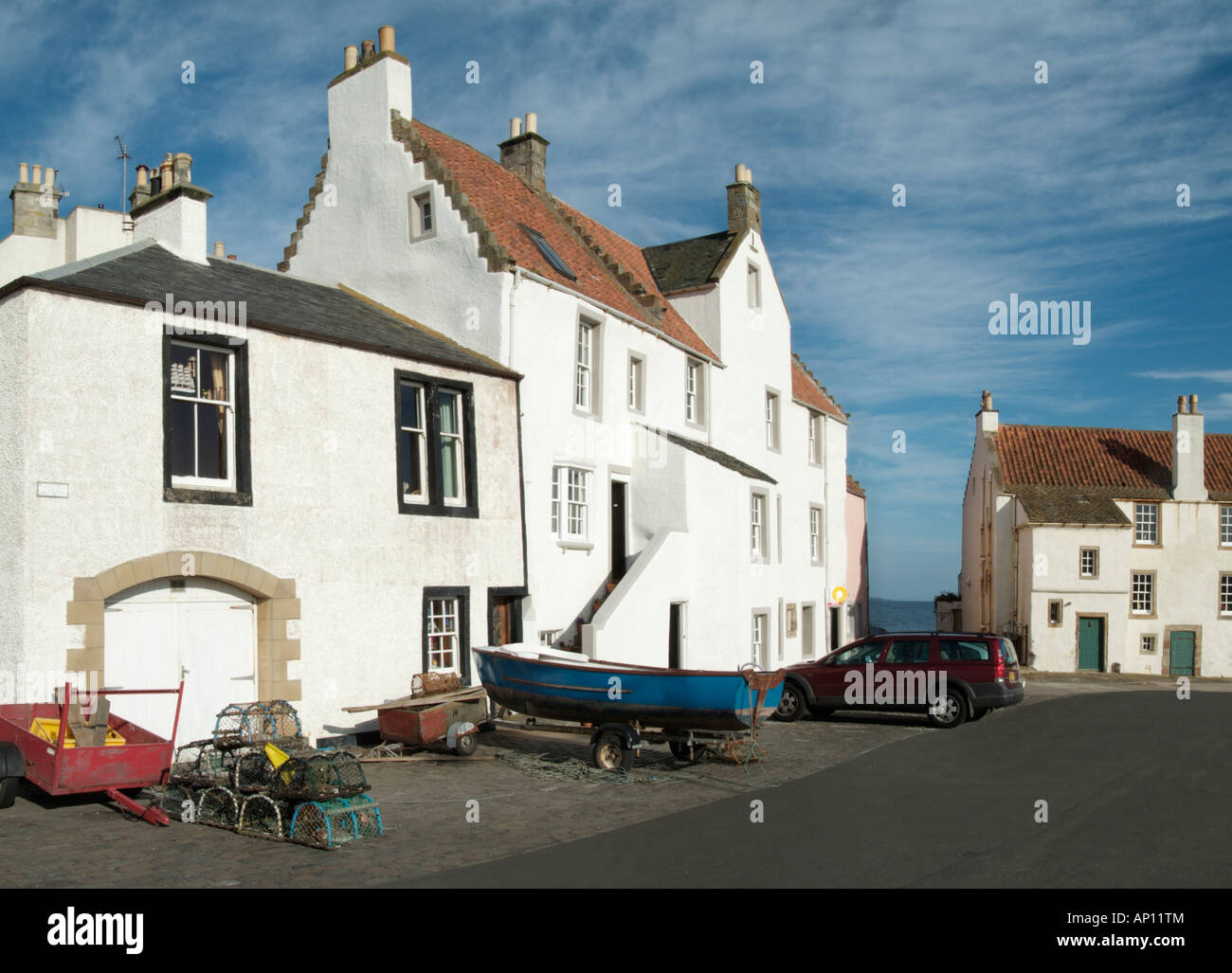 Pittenweem harbour colour color easel hotel Scottish Scot Scotland ...
