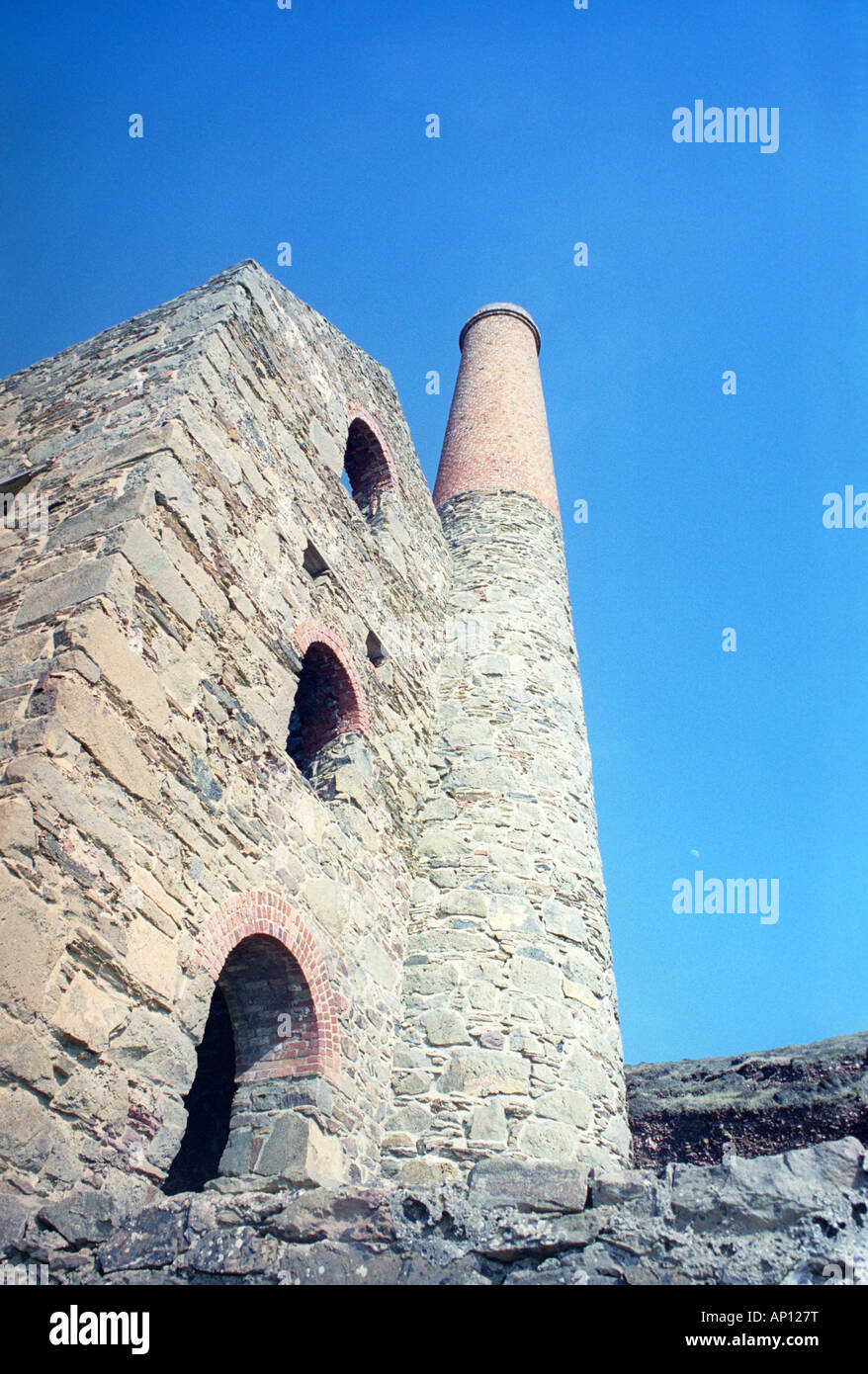 Old mining building at St Agnes Head in Cornwall Stock Photo - Alamy