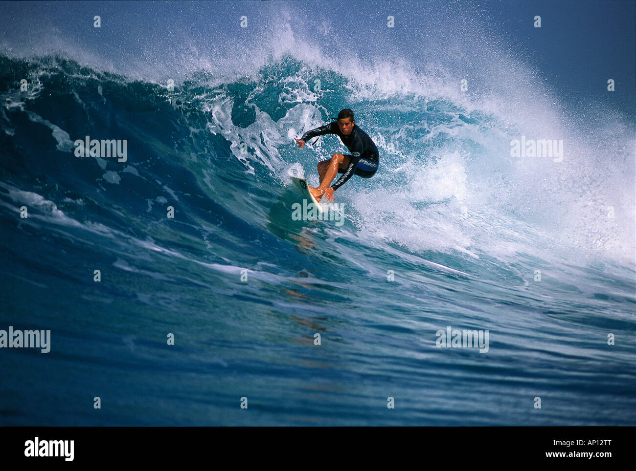 Surfer in wave Stock Photo - Alamy