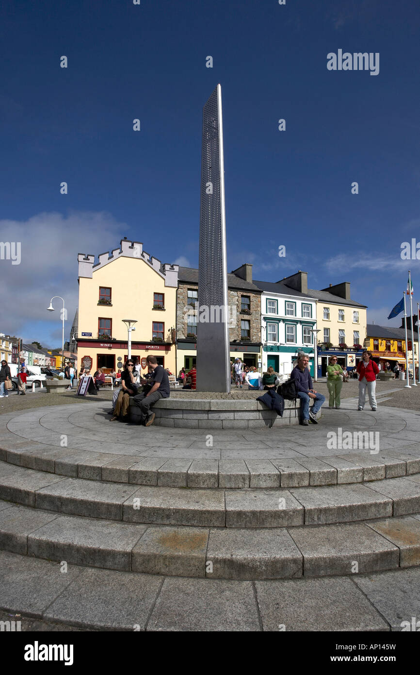 Clifden pavement cafe and bars street scene Connemara Republic of ...