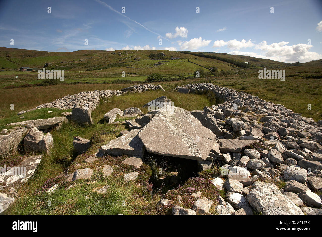 Ancient megalithic tomb cloghanmper near Malin More Donegal Ireland ...