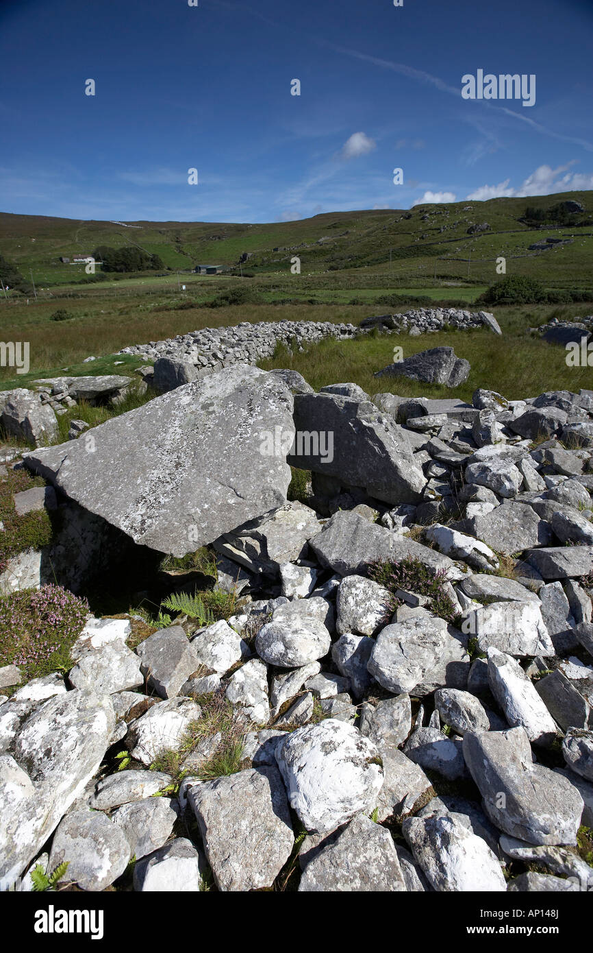 Ancient megalithic tomb cloghanmper near Malin More Donegal Ireland ...