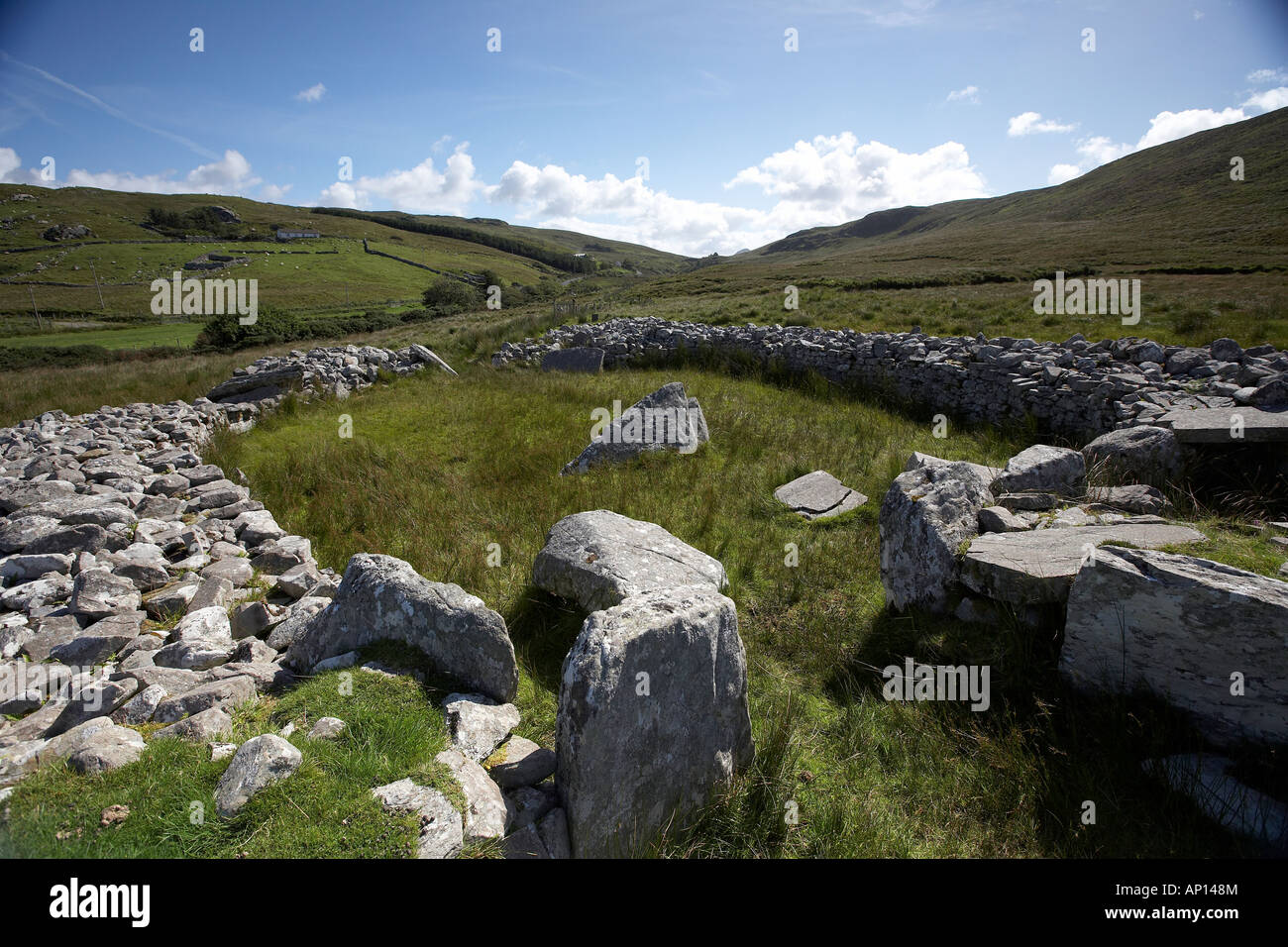 Ancient megalithic tomb cloghanmper near Malin More Donegal Ireland ...