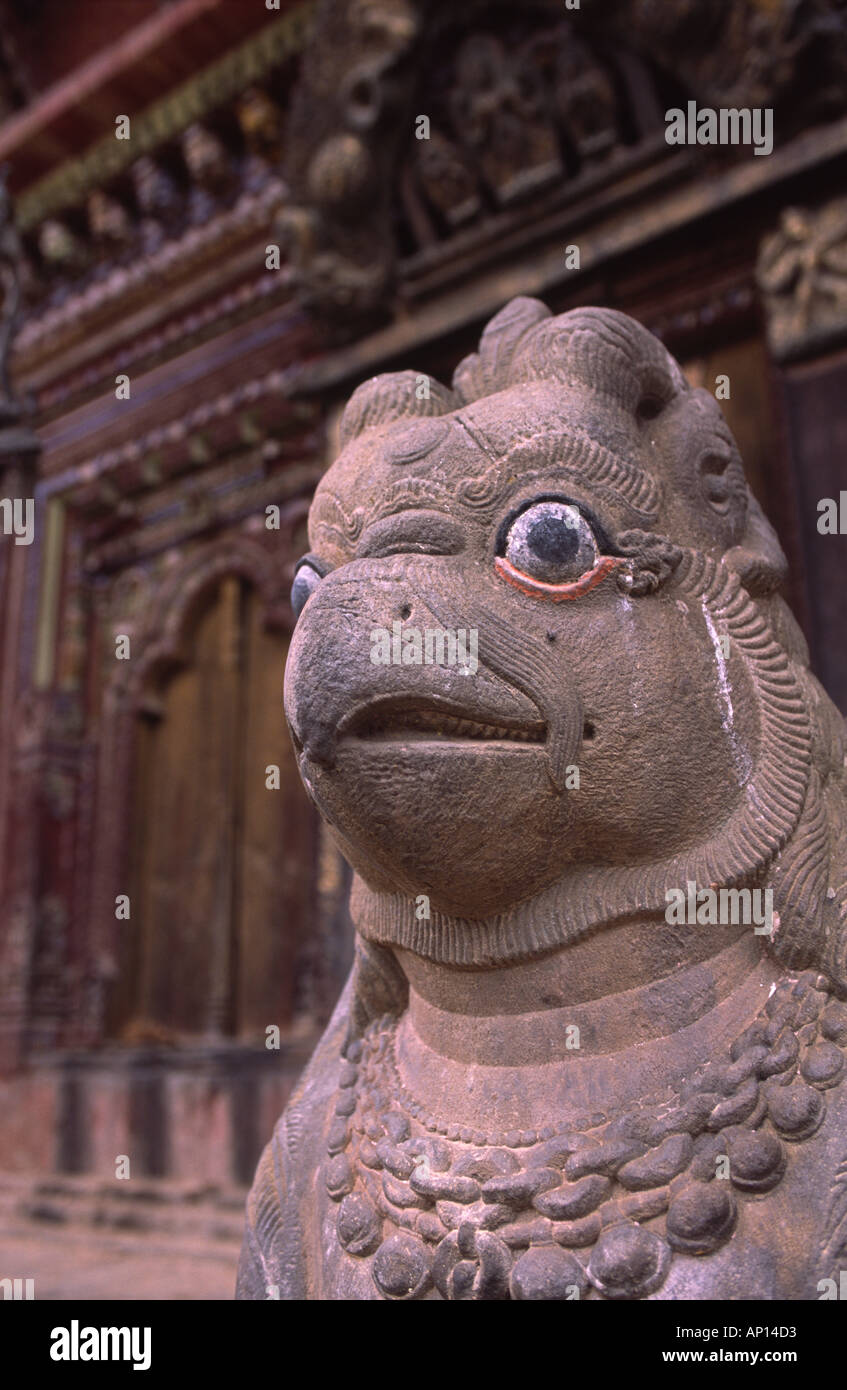 Garuda the steed of Vishnu at Changu Narayan temple near Bhaktapur ...