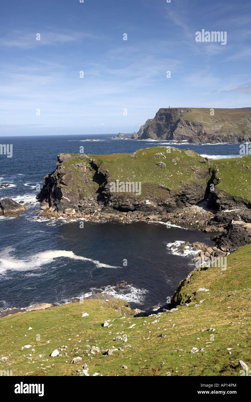Coastal cliffs of Glen Head Malinbeg County Donegal Ireland Stock Photo ...