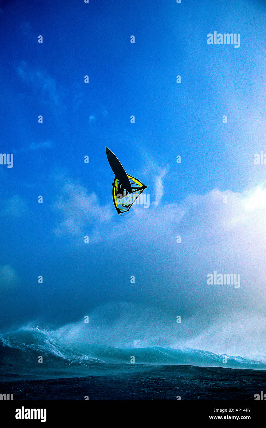 Windsurfer in the air hi-res stock photography and images - Alamy