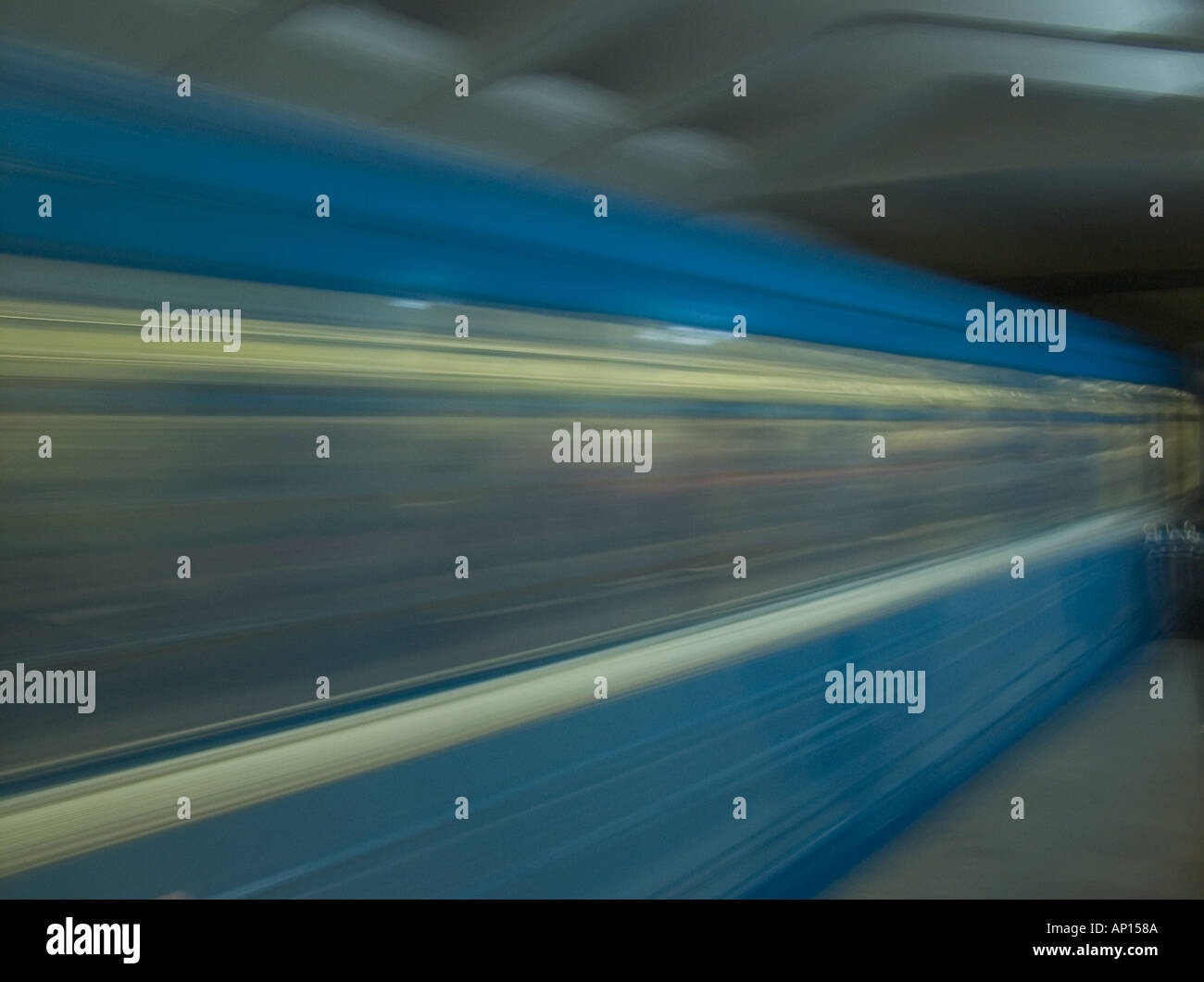 Passing train Minsk Metro, Belarus Stock Photo - Alamy