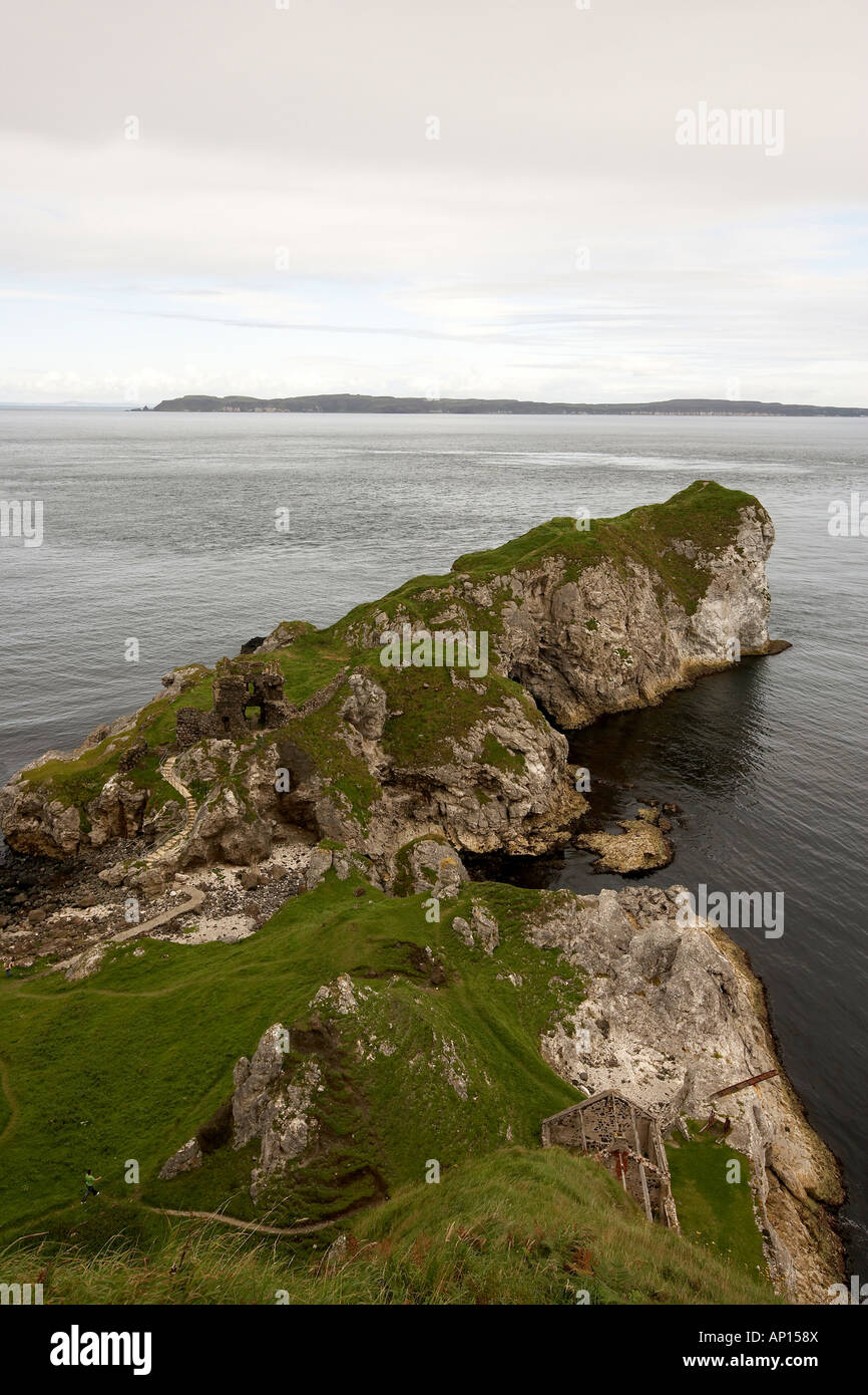 Kilbane castle on Larry Bane Head Boheeshane Bay Larrybane Carrick a ...