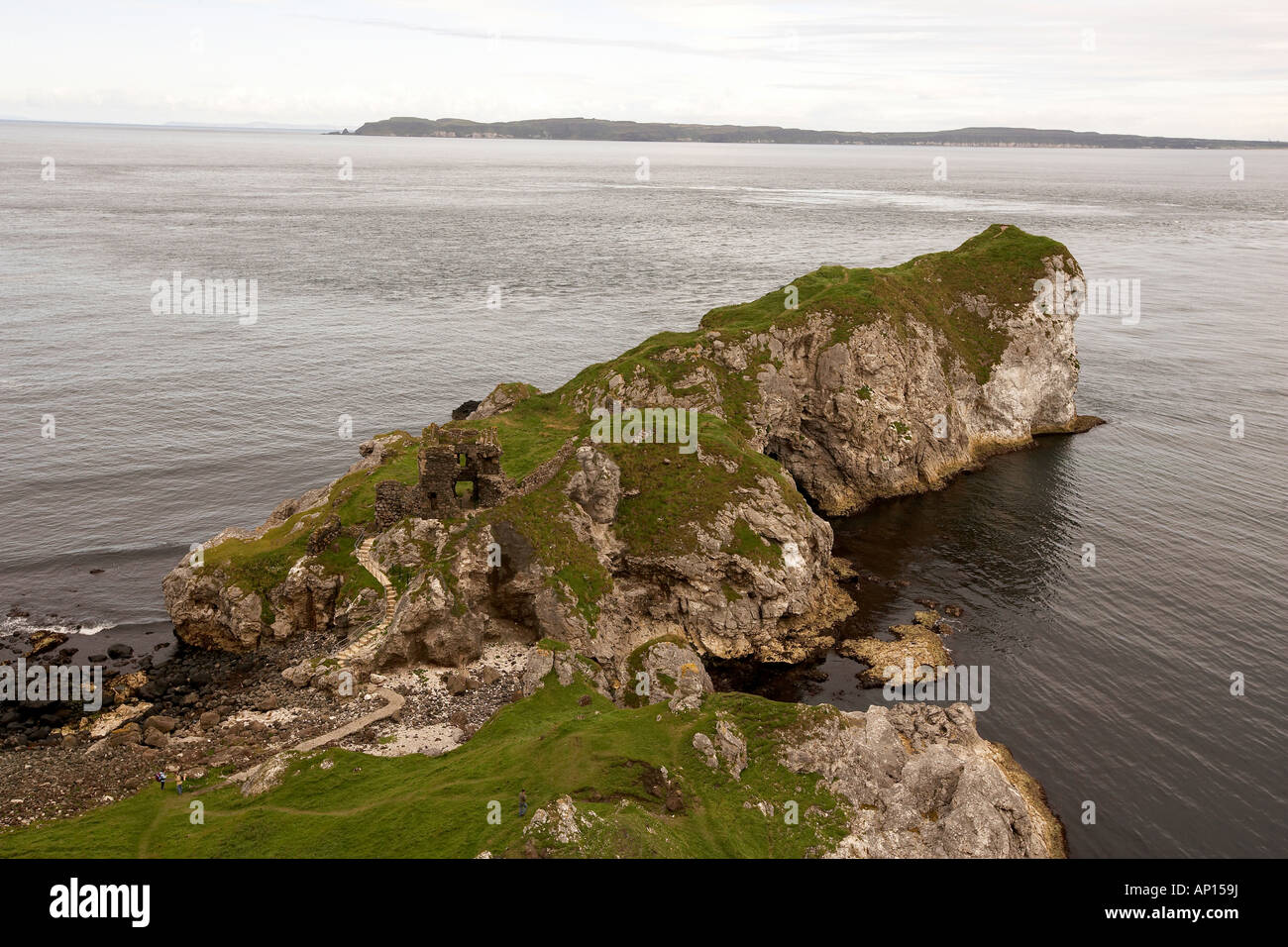 Kilbane castle on Larry Bane Head Boheeshane Bay Larrybane Carrick a ...