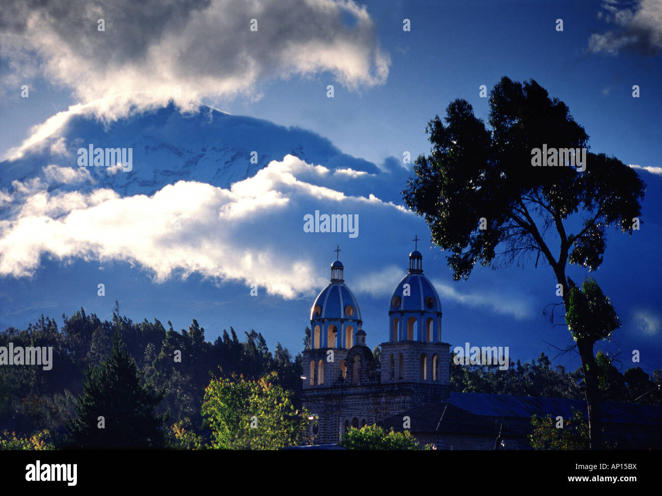 Chimborazo volcano near Riobamba, Riobamba, Ecuador, South America ...