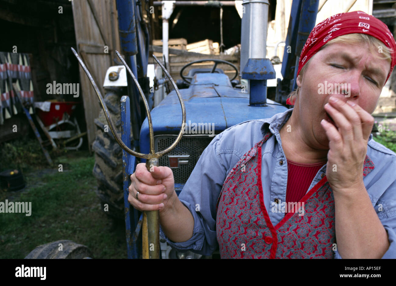 Farmer with a pitchfork hi-res stock photography and images - Alamy