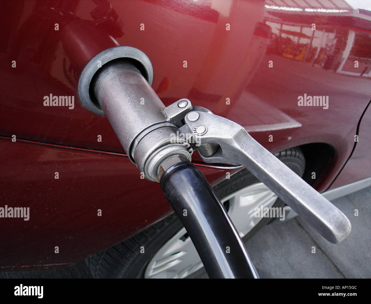 Car filling LPG tank at gasstation Stock Photo - Alamy