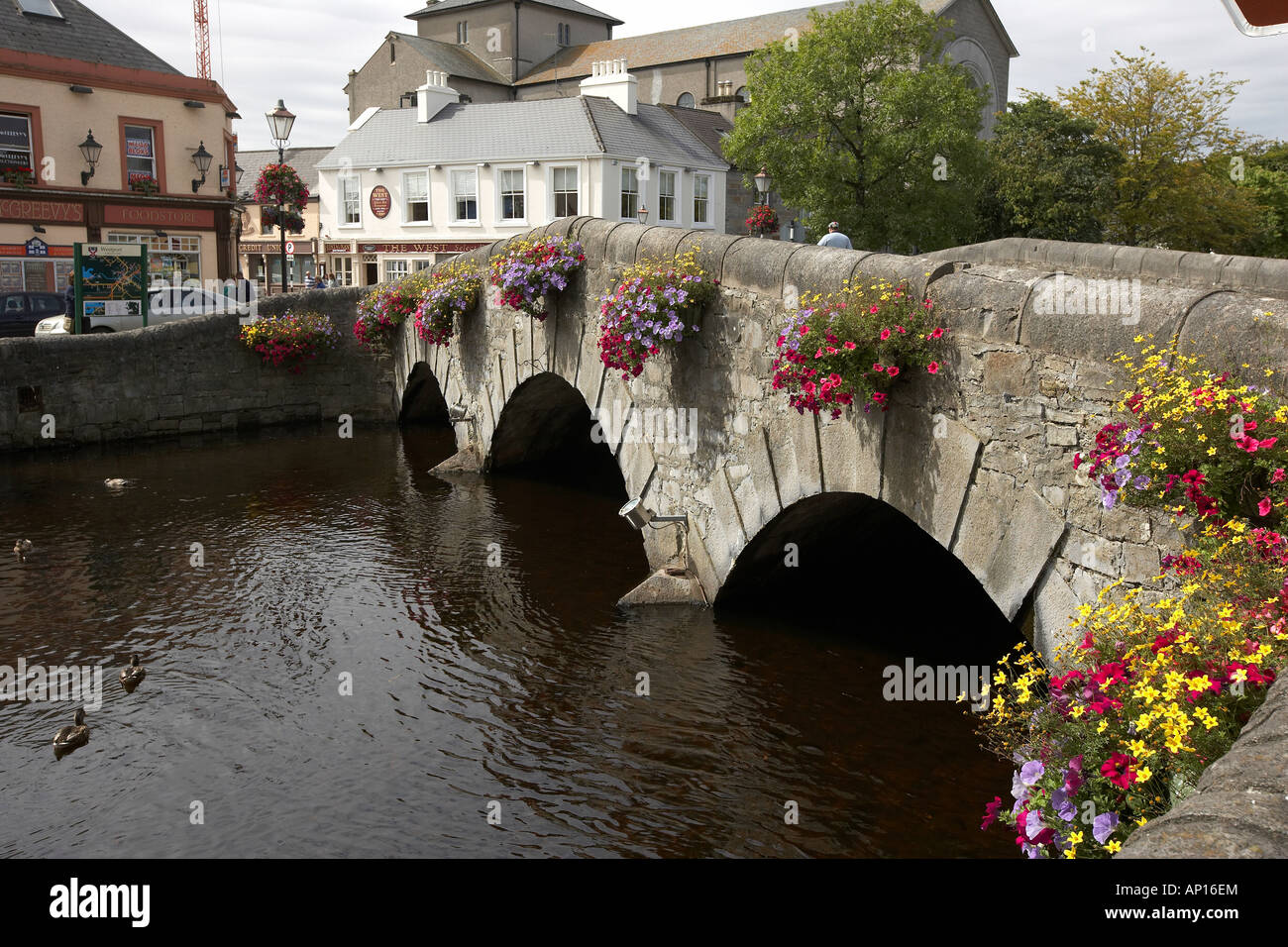 Old bridge over the Carrowbeg River Westport County Mayo Ireland Stock ...