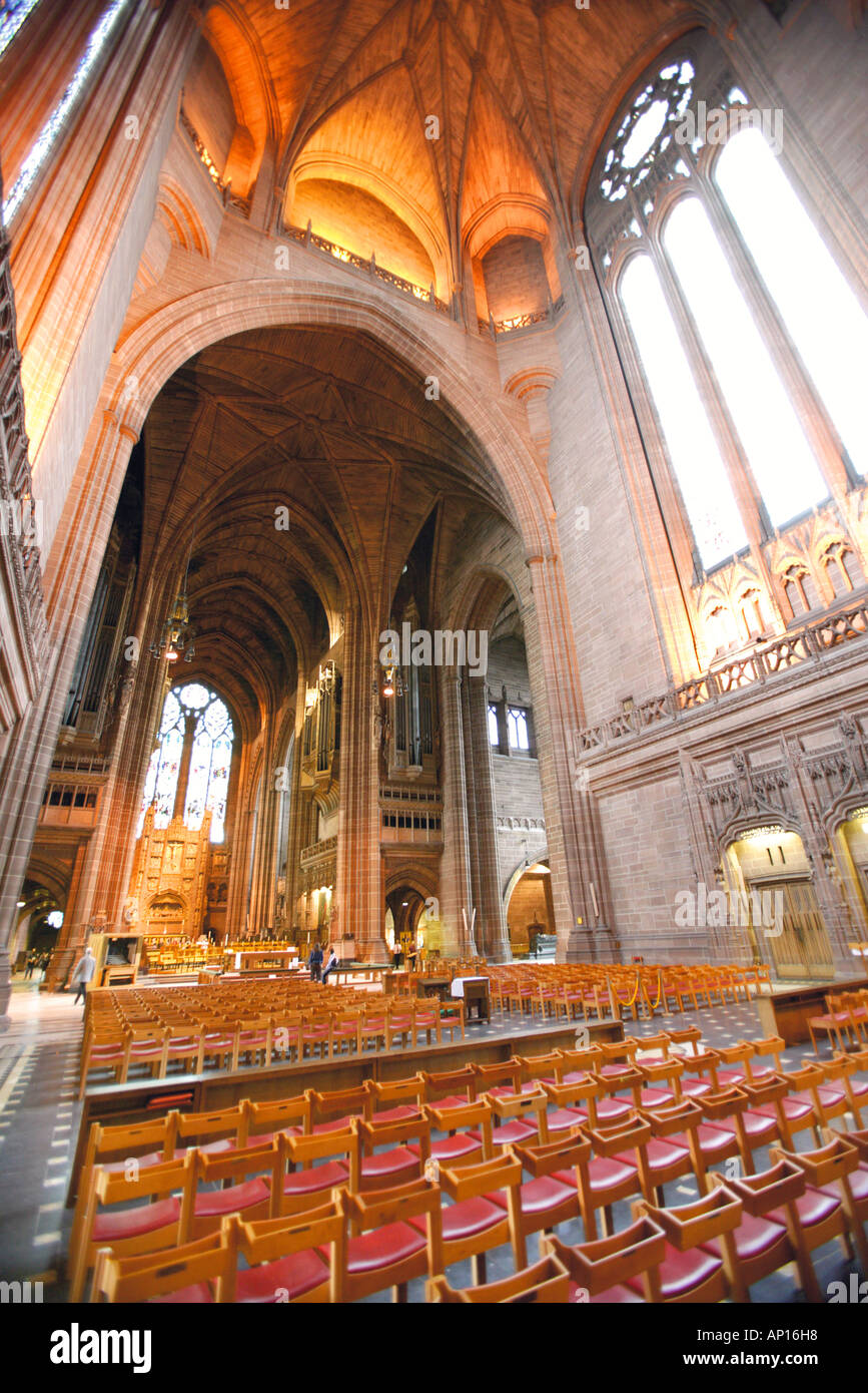 Interior Anglican Cathedral Liverpool UK Stock Photo - Alamy