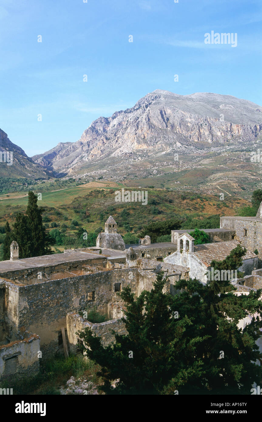 Cloister ruin, Kato Moni Preveli, Crete, Greece Stock Photo - Alamy