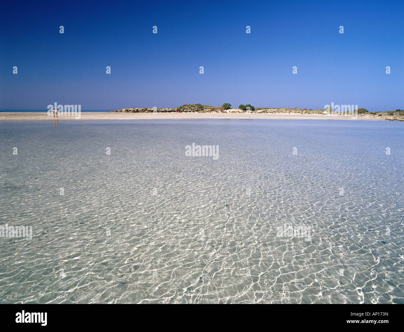 Shallow water, Beach of Elafonisi, Crete, Greece Stock Photo - Alamy