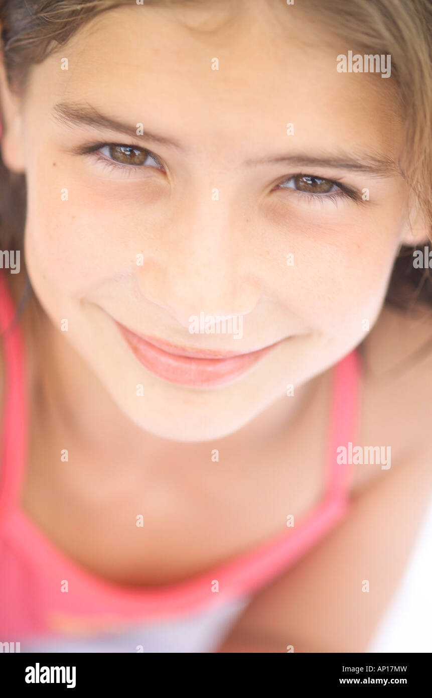 Girl smiling at camera Stock Photo - Alamy