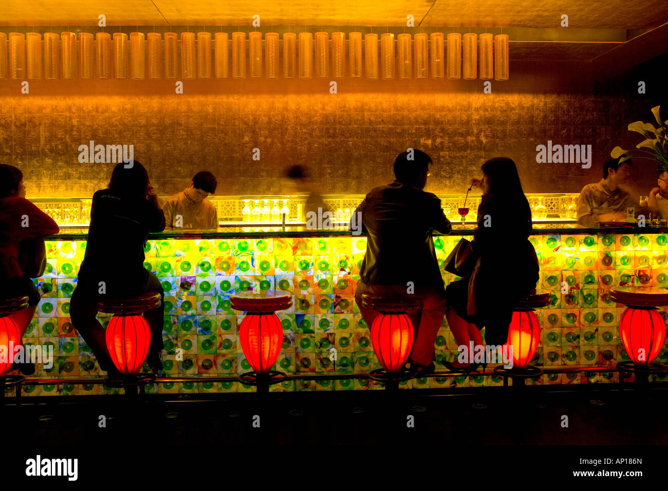 People in TMSK Bar, Xintiandi, Shikumen, Shanghai, China Stock Photo ...