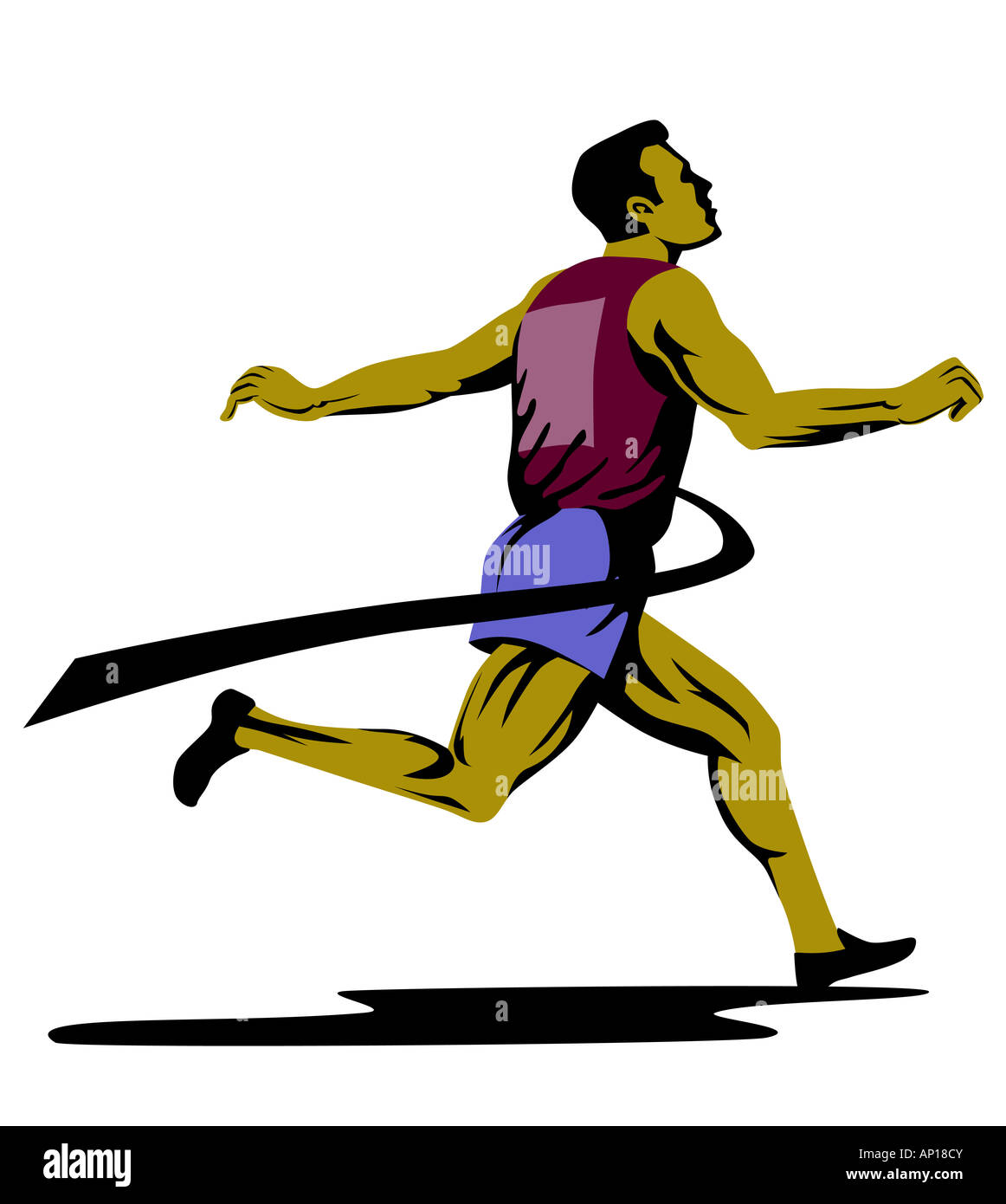 Running track athlete finish Cut Out Stock Images & Pictures - Alamy