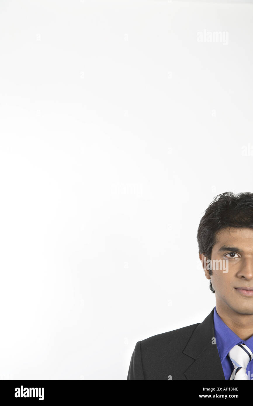 ANG200018 Profile of face smiling wearing formal clothes Stock Photo ...