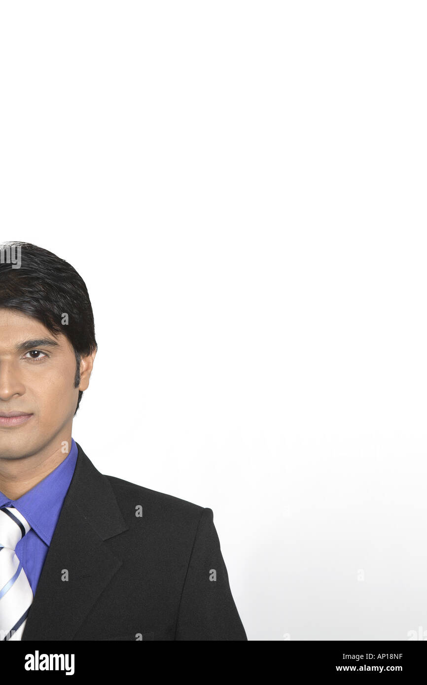 ANG200019 Profile of face smiling wearing formal clothes Stock Photo ...