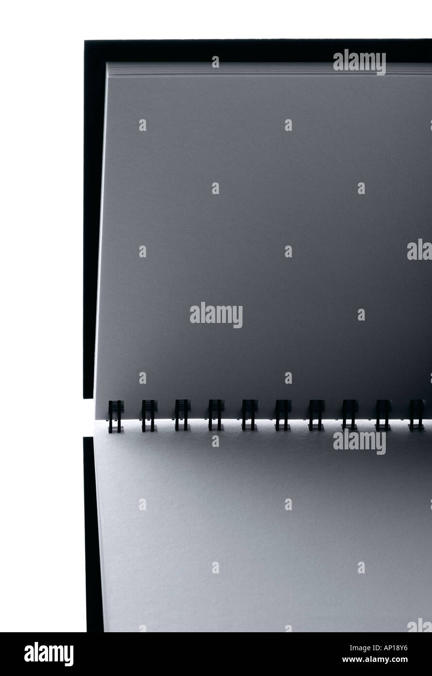 Black Hard Back Notebook with Ring Bound Heavy Weight White Pages Stock ...