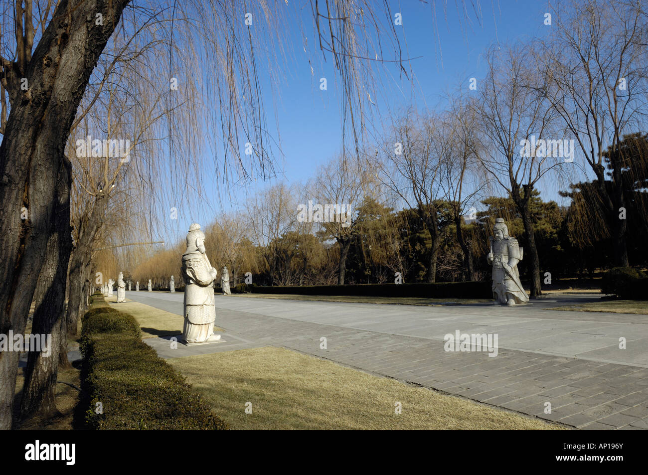 Stone Statues on Sacred Way of Ming Tombs Shisanling in Beijing, China ...