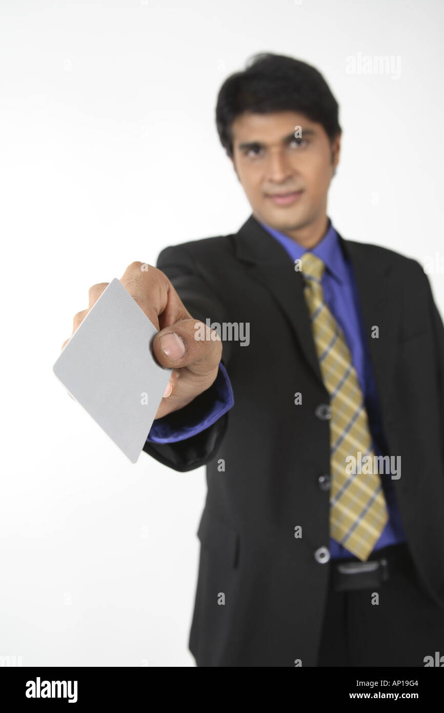 Indian businessman showing credit card hi-res stock photography and ...