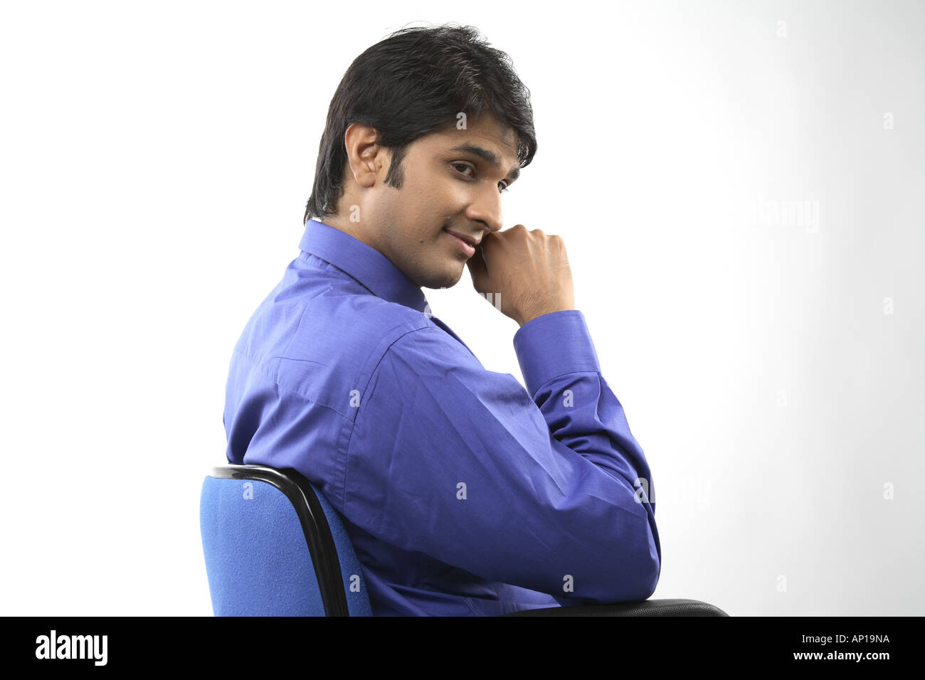 Hand resting on cheek hi-res stock photography and images - Alamy