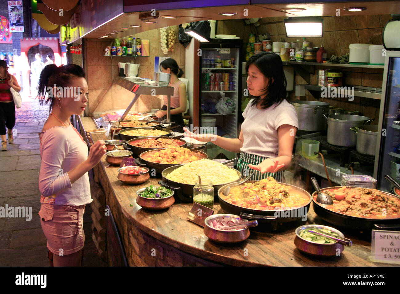 Food stall selling Chinese food at Camden Market in London Stock Photo ...