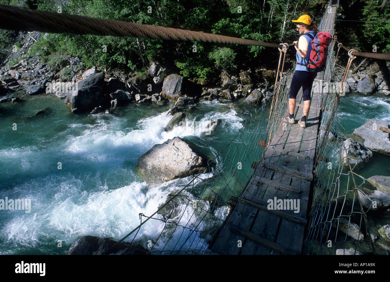 Grisons suspension bridge hi-res stock photography and images - Alamy