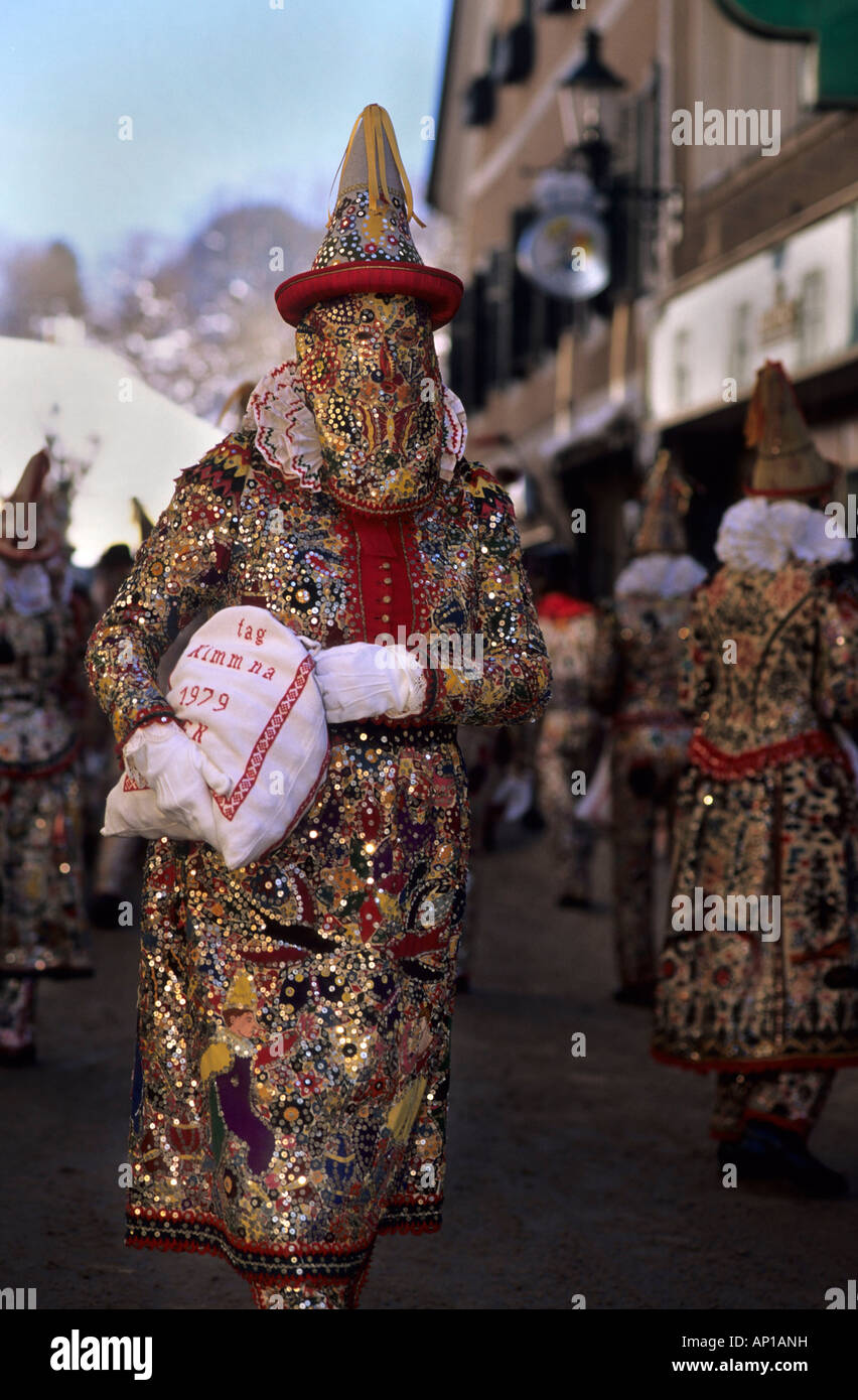 Traditional costumes, Flinserl, carneval of Aussee, Bad Aussee ...