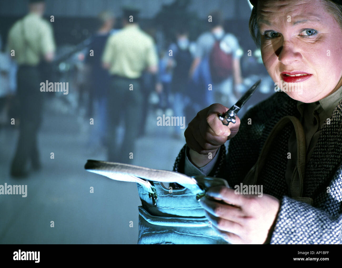 Woman defending herself hi-res stock photography and images - Alamy