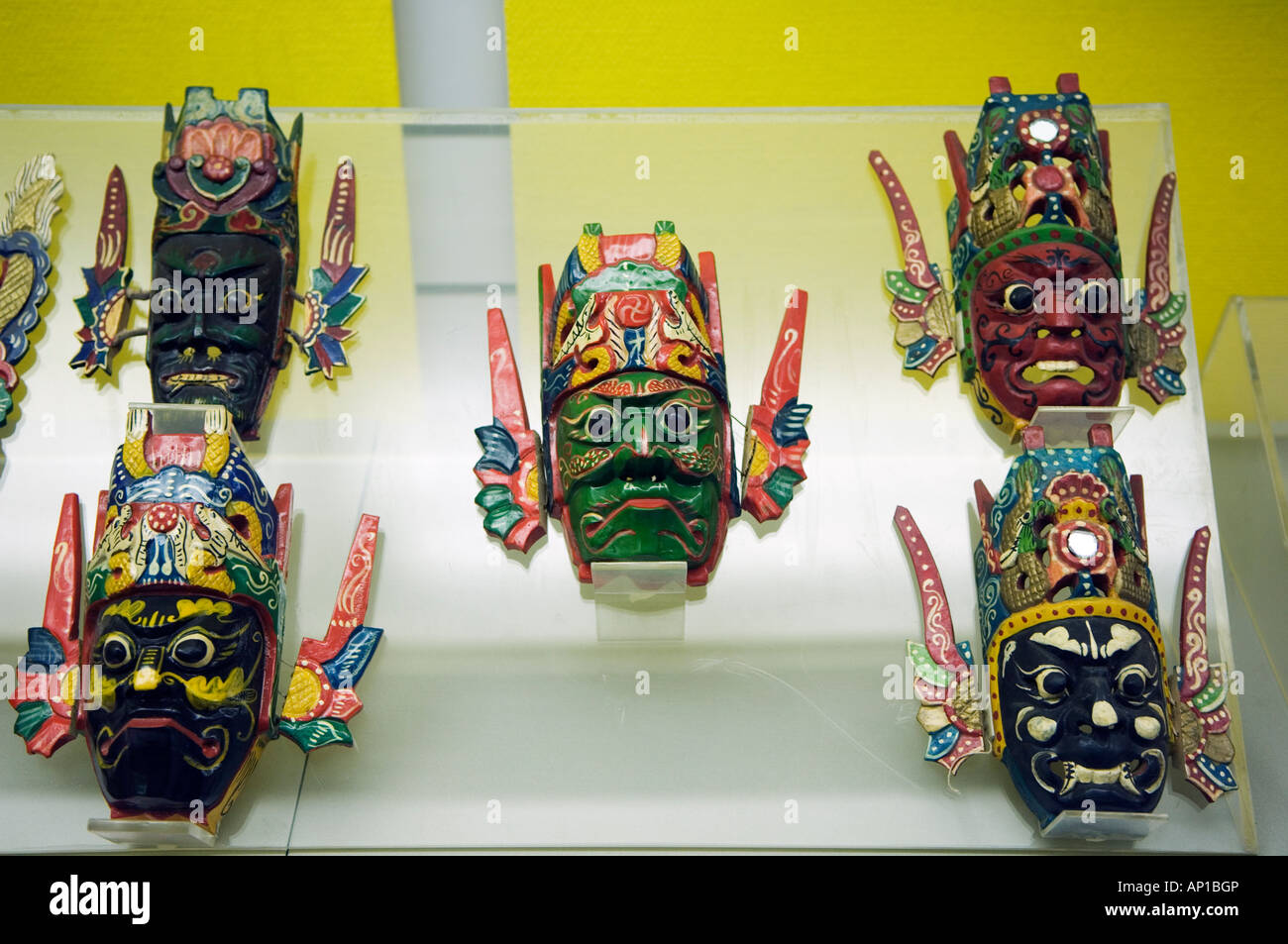 Folk museum masks at the Taoist Donyue temple Chaoyang district Beijing ...