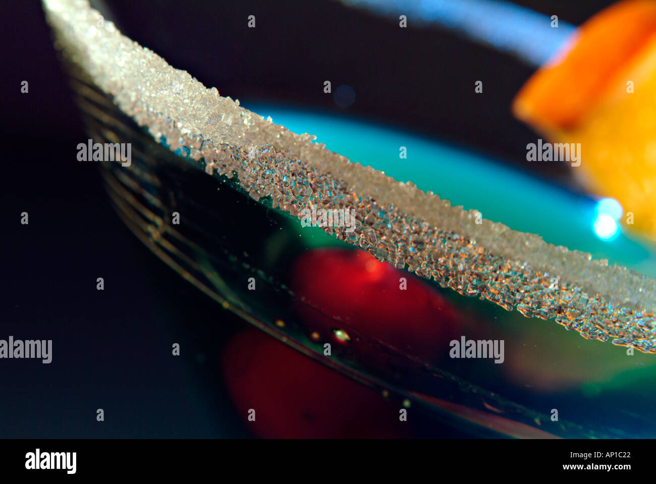 sugar edge on a cocktail glass Stock Photo - Alamy