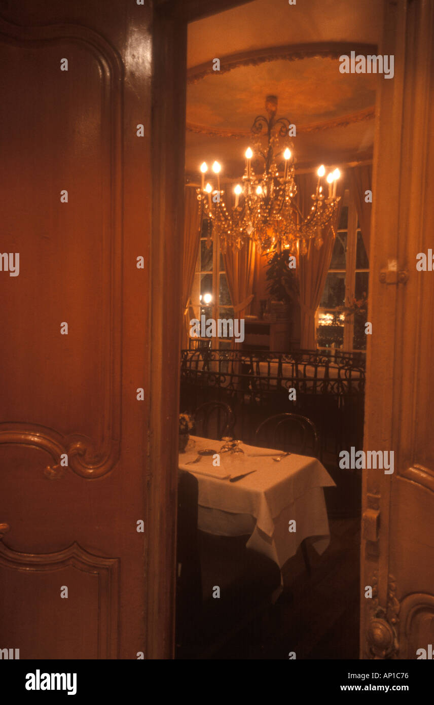 doorway baroque cafe interior in cours mirabeau Aix en Provence France ...