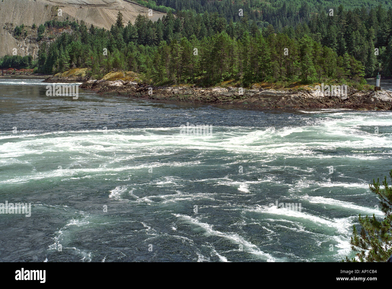 Salt water tidal rapids at Skookumchuck Narrows Provincial Park Stock ...