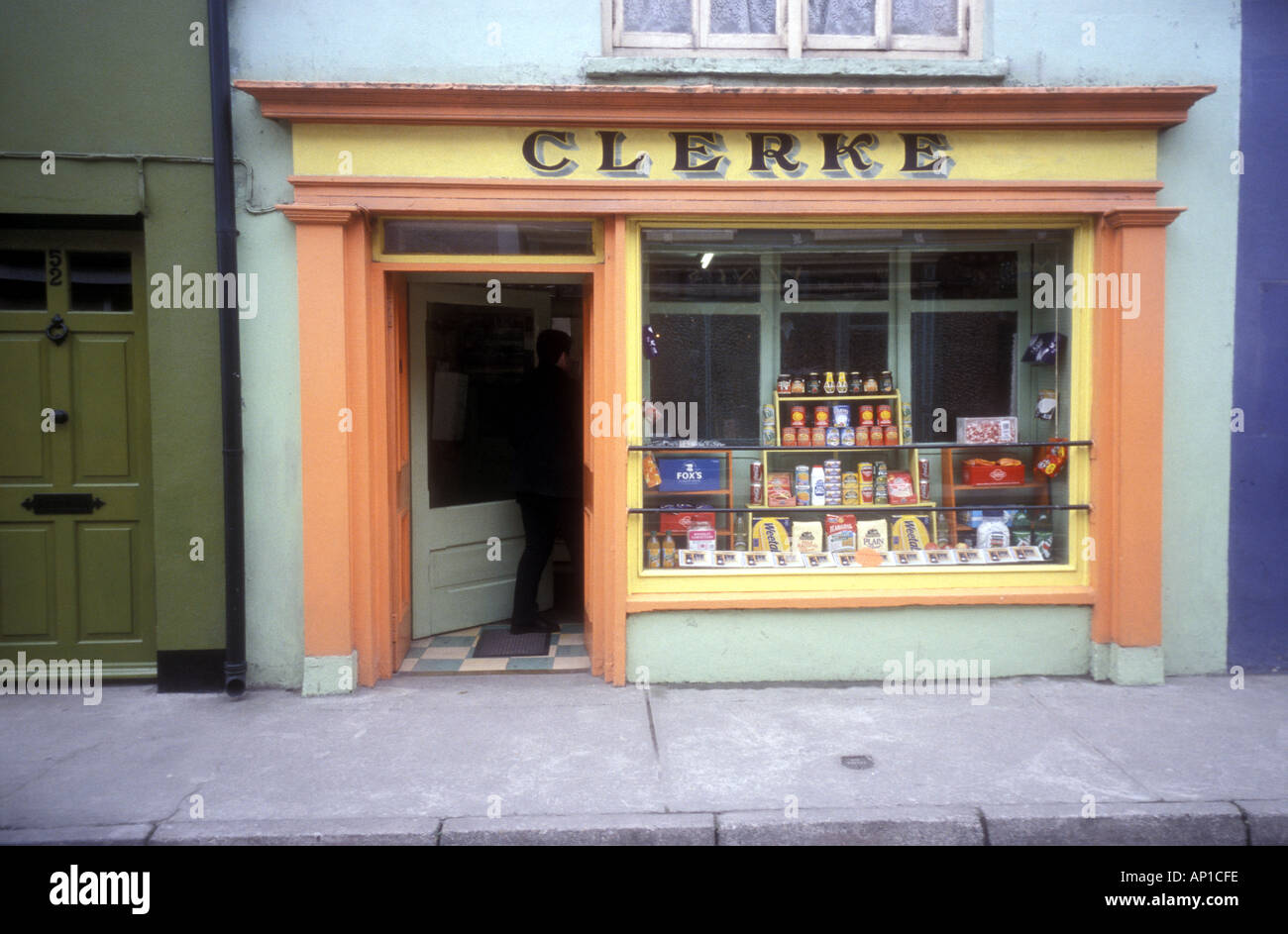 grocery shop window display skibbereen county cork Ireland eire Stock ...