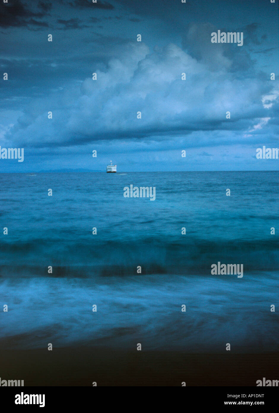 Ferry on stormy sea, Indonesia, Asia Stock Photo - Alamy