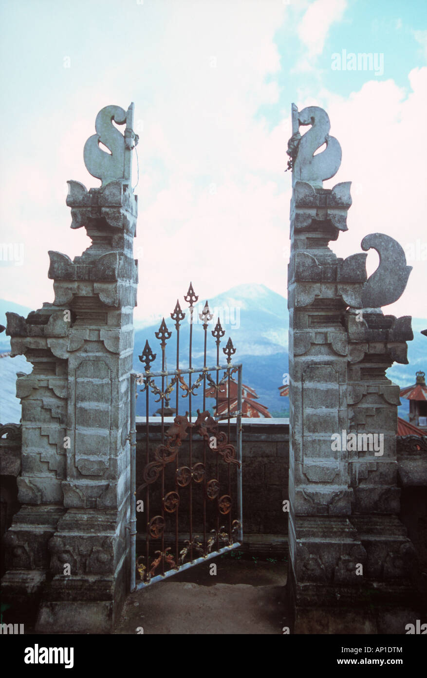 gate to a tempel, Kintamani, Bali, Indonesia, Asia, open gate, door ...